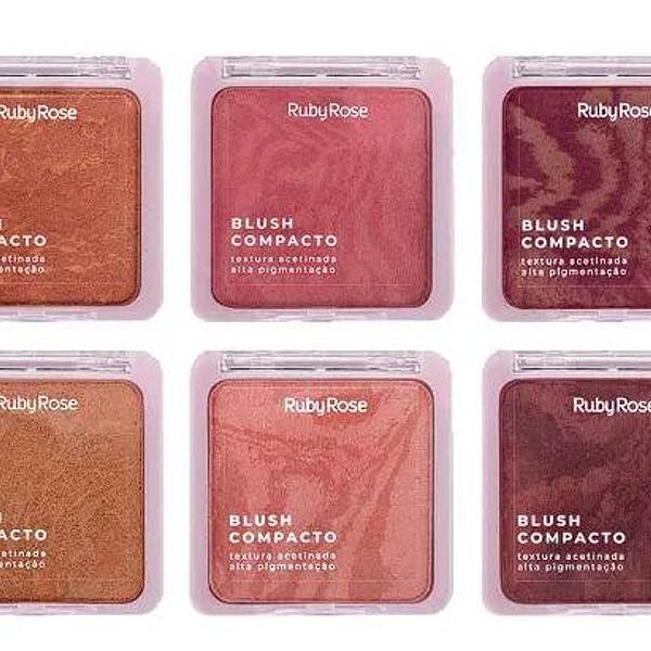 Blush Compacto Acetinado Ruby Rose (somente | Amor Anjo Distribuidora